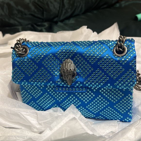 Kurt Geiger | Bags | Kurt Geiger Blue Crystal Mini Bag | Poshmark